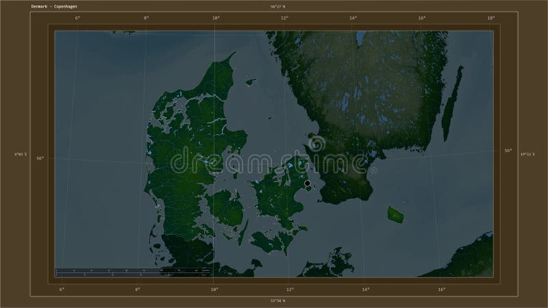 Denmark Highlighted - Composition. Physical Stock Illustration ...