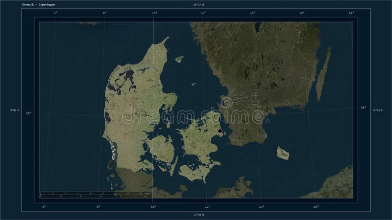Denmark Highlighted - Composition. High-res Satellite Stock ...