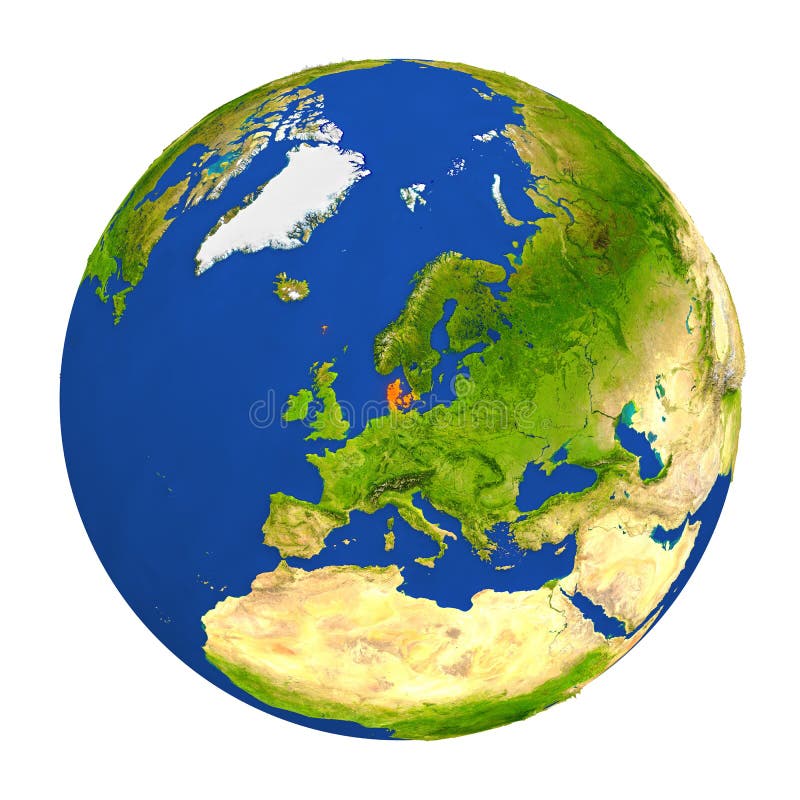 Map of Denmark stock illustration. Illustration of political - 100083607