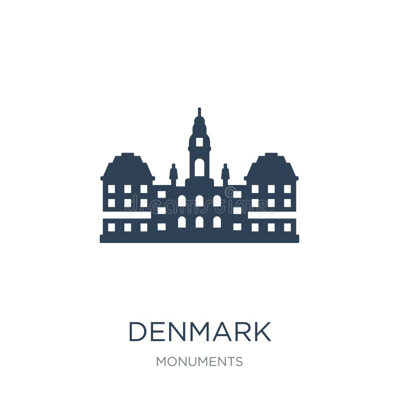 Copenhagen Skyline With Flag Stock Vector - Illustration of country ...