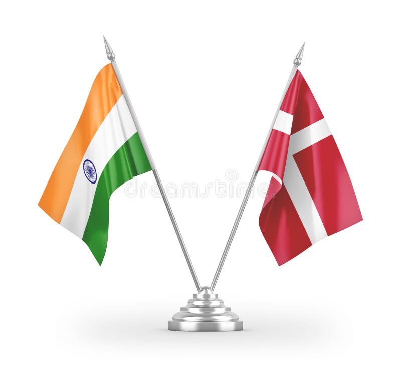Denmark and India. Danish and Indian Flags. Official Colors. Correct ...