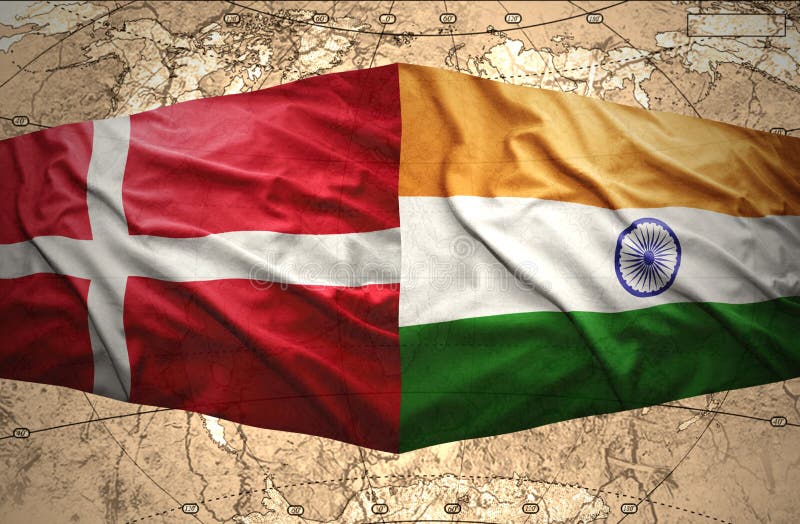 Denmark and India stock illustration. Illustration of conflict - 102454871