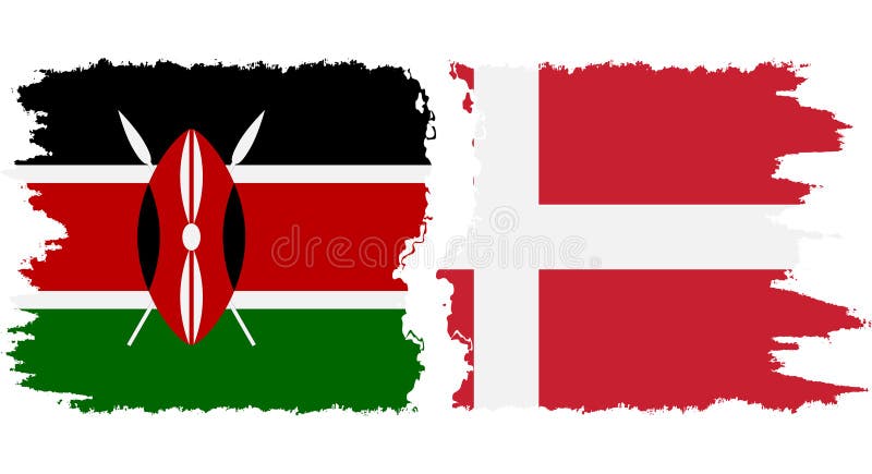 Denmark and Kenya Grunge Flags Connection Vector Stock Vector ...