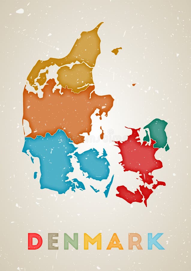 Denmark Poster in Retro Style. Stock Vector - Illustration of kingdom ...