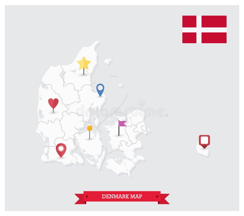 Denmark - Highly Detailed Editable Political Map Stock Vector ...