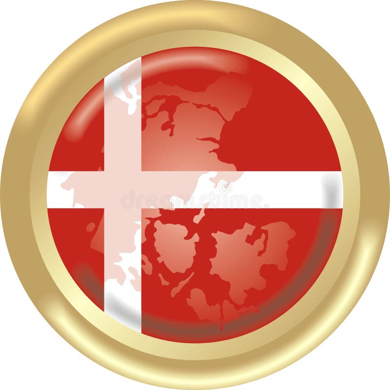 Denmark map and flag stock illustration. Illustration of clip - 2627287