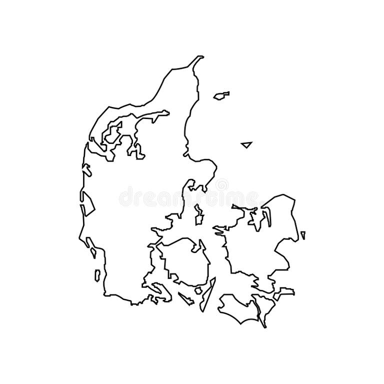 Denmark map icon stock vector. Illustration of flag - 324767397