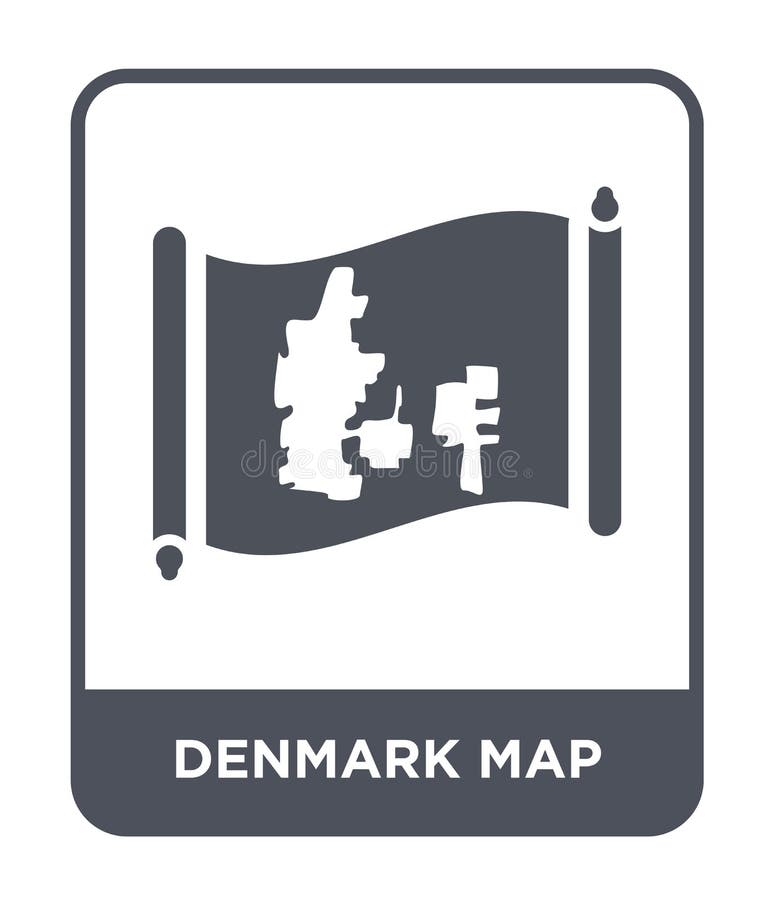 Denmark Icon in Trendy Design Style. Denmark Icon Isolated on White ...