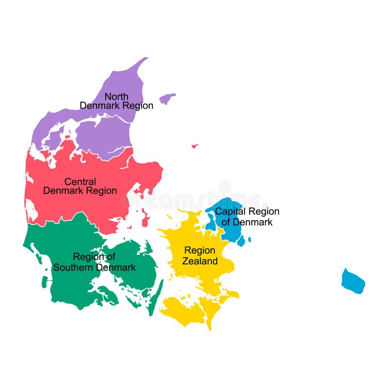 Denmark Map Symbol Shape, Travel Web Flat Concept Icon Vector ...