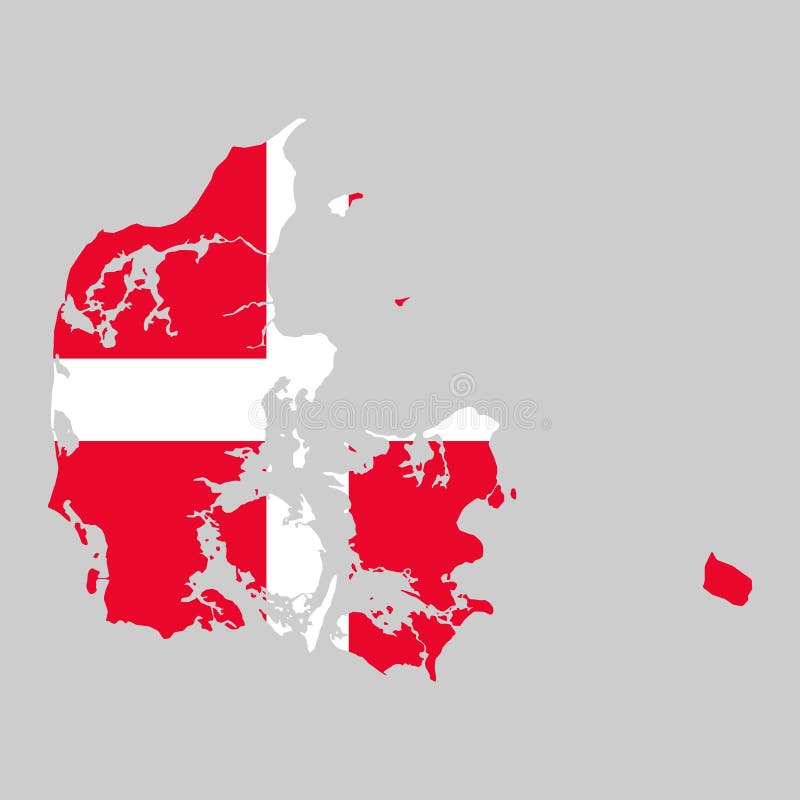 Denmark Map Symbol Shape, Travel Web Flat Concept Icon Vector ...
