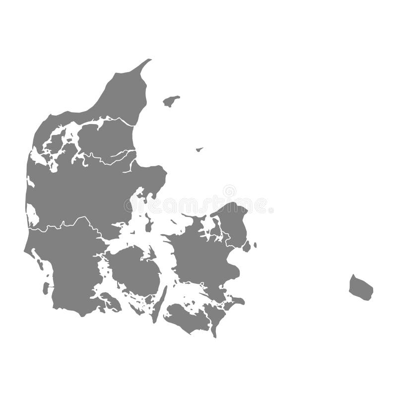 Denmark Map Symbol Shape, Travel Web Flat Concept Icon Vector ...
