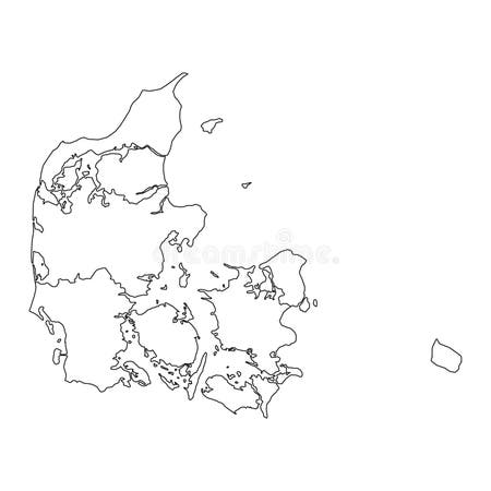 Denmark Map Symbol Shape, Travel Web Flat Concept Icon Vector ...