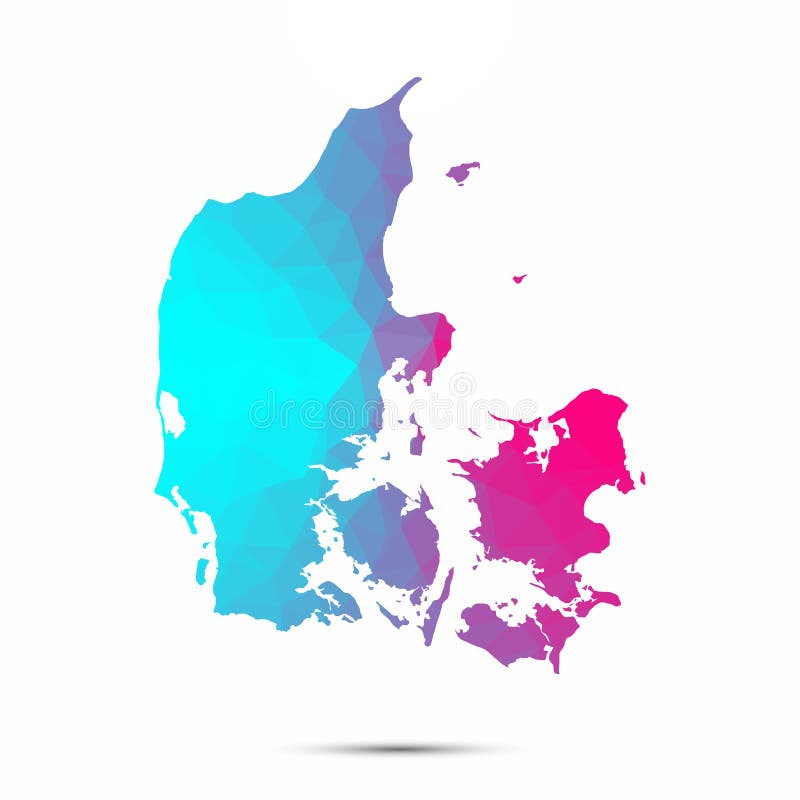 Denmark Map Triangle Low Poly Geometric Polygonal Abstract Style. Stock ... Denmark Map Triangle Low Poly Geometric Polygonal Abstract Style. Stock ...