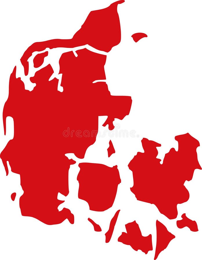 Denmark map vector stock vector. Illustration of cartography - 107161489