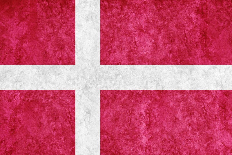 Denmark Metallic Flag, Textured Flag Stock Illustration - Illustration ...