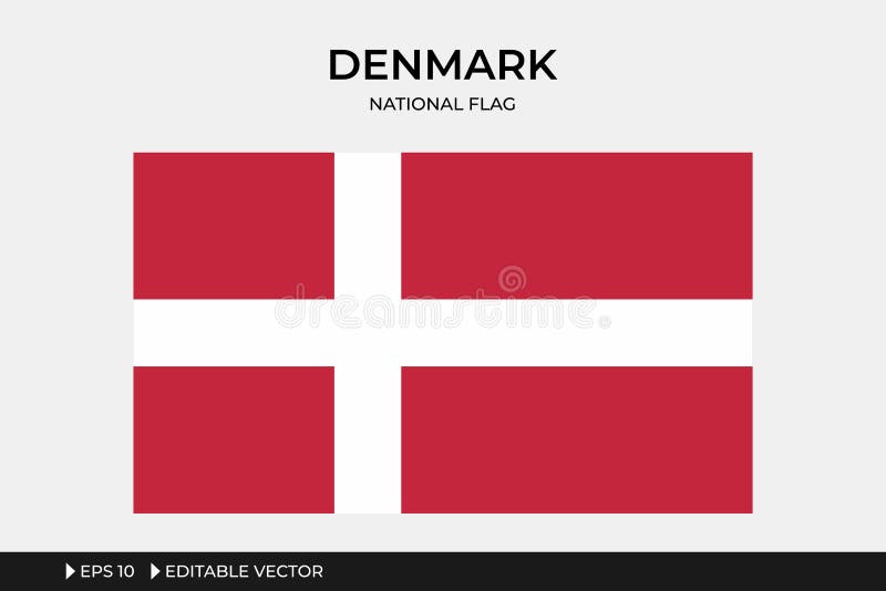 Denmark National Flag Illustration Stock Vector - Illustration of sign ...