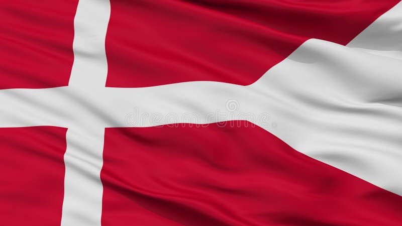 Denmark Naval Ensign Flag Closeup View Editorial Stock Image ...