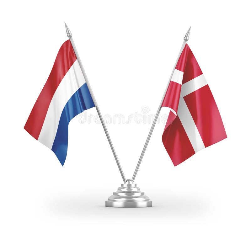 Denmark and Netherlands Flags Stock Illustration - Illustration of flag ...