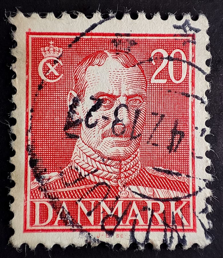 Denmark 20 Ore Old Stamp Collection Editorial Image - Image of culture ...