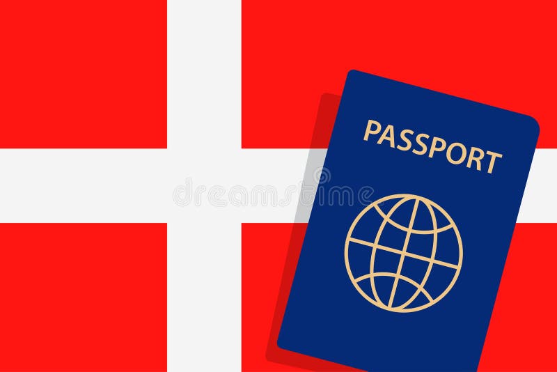 Denmark Passport. Denmark Flag Background. Vector Illustration Stock ...