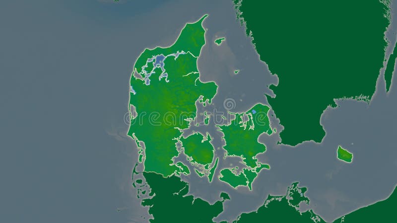 Denmark - Physical. Centered in a Square Stock Illustration ...
