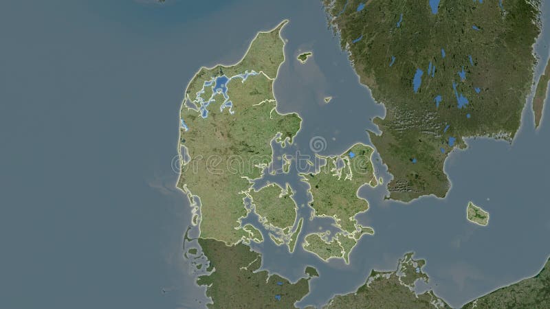 Denmark - Satellite. Composition Stock Illustration - Illustration of ...