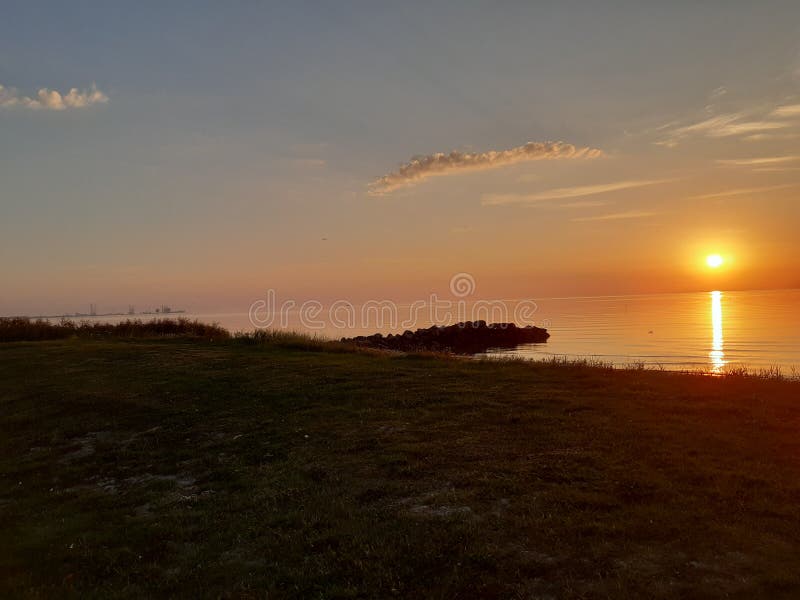 Denmark sea beach sunrise stock image. Image of beach - 193583893