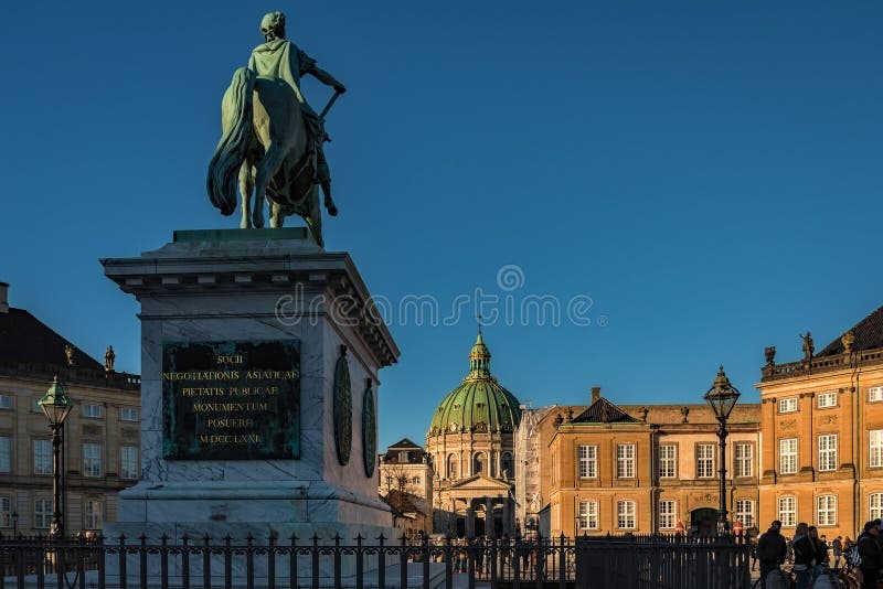 Denmark - Statue at the Royal Palace - Copenhagen Editorial Photo ...