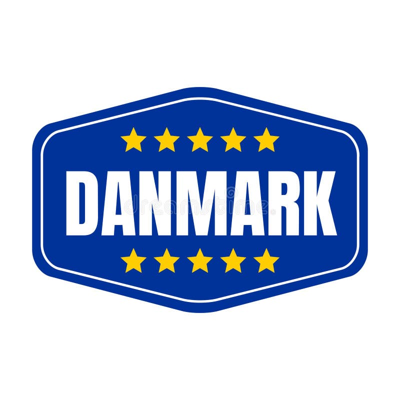 Denmark Symbol Icon with the European Flag Stock Illustration ...