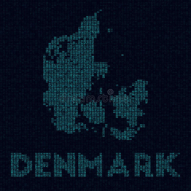 Denmark tech map. stock vector. Illustration of chart - 169966289