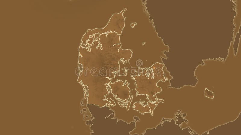 Denmark - Tint. Composition, Borders Stock Illustration - Illustration ...