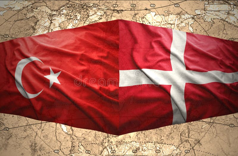 Denmark and Turkey stock illustration. Illustration of nordic - 102374739