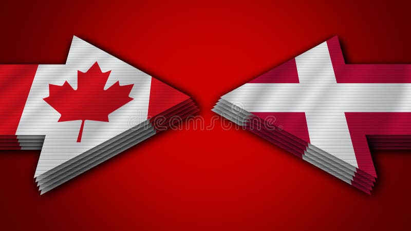 Denmark Vs Canada Arrow Flags â€“ 3D Illustrations Stock Illustration ...