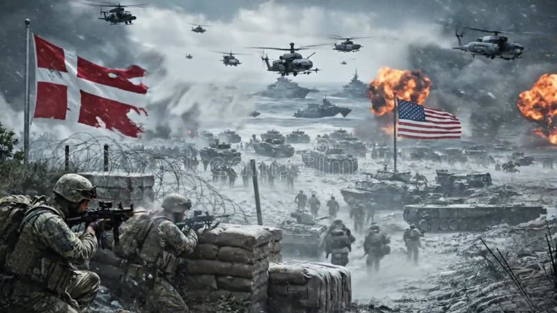 Denmark Vs. US Forces AI Generated Video Stock Footage - Video of ...