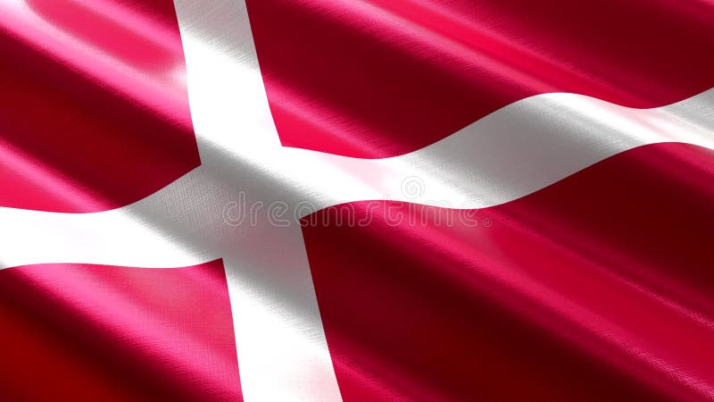 Denmark - Waving Flag - 3D 4k Animation Stock Video - Video of flag ...