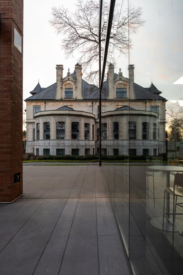 Denny Hall Reflection in Glass of Paccar Hall at University of ...