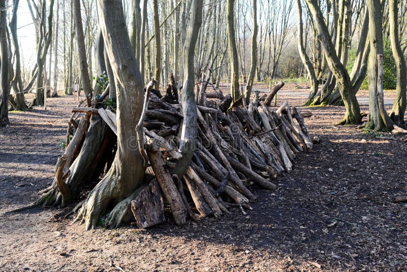 Large stick den stock image. Image of stick, tree, house - 69417839
