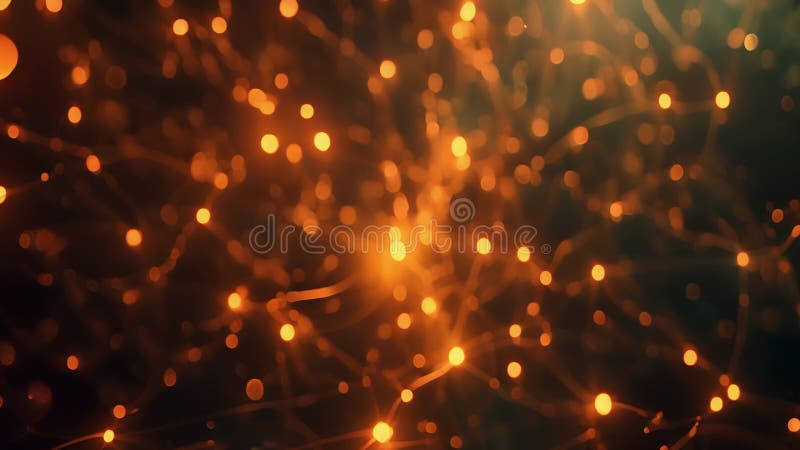 A Dense Abstract Web of Glowing Fibers and Sparks Illustrating the ... A Dense Abstract Web of Glowing Fibers and Sparks Illustrating the ...
