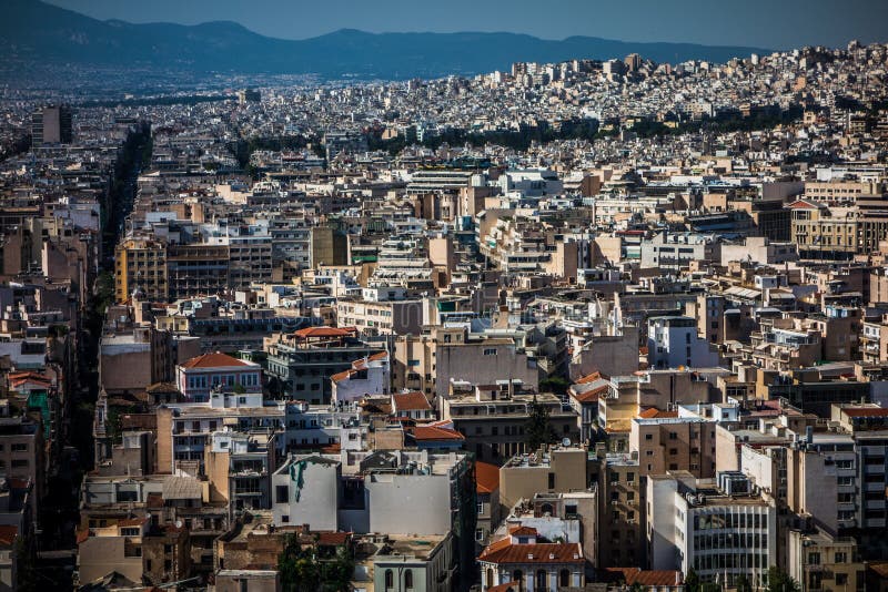 Dense Area of Athens, Greece Stock Photo - Image of greek, athens: 45104650