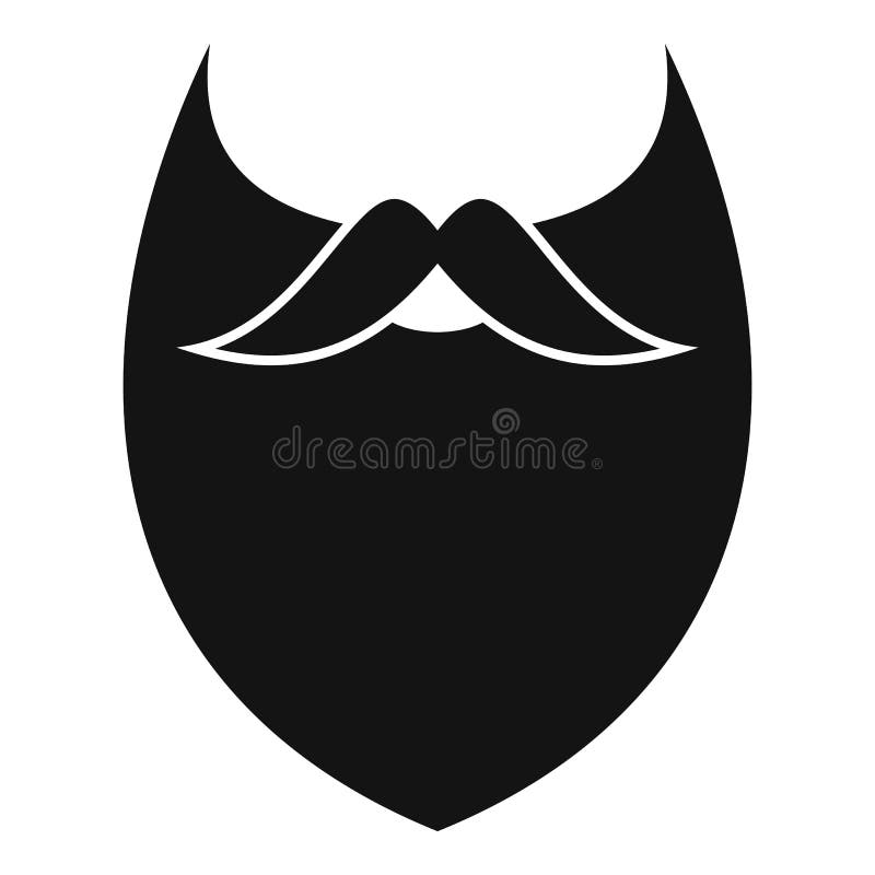 Dense Beard Icon, Simple Style. Stock Illustration - Illustration of ...