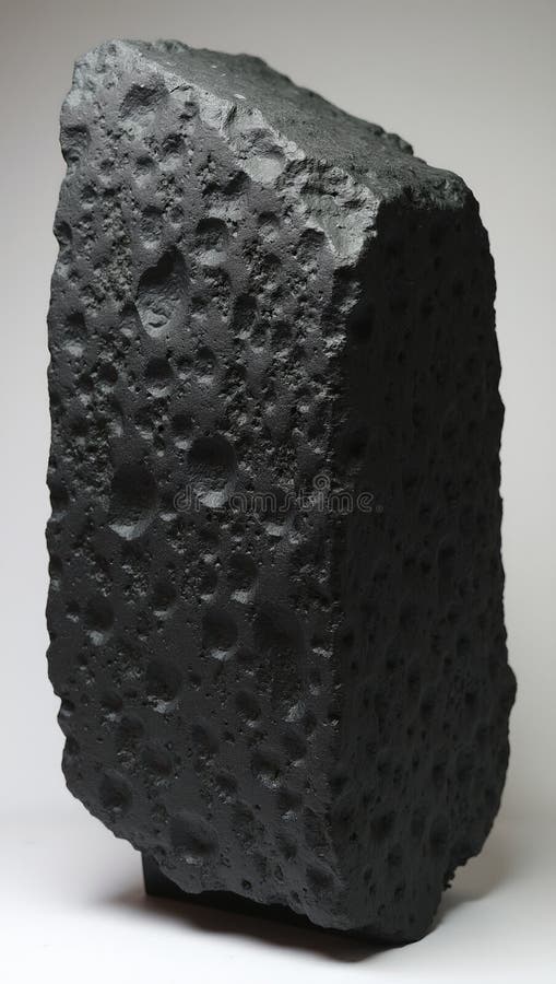Dense Black Basalt Rock with Matte Finish and Tiny Crystals Stock ...