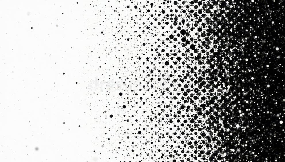 Dense Black Halftone Dots on White, Grunge Texture, Effect, Noise Stock ...