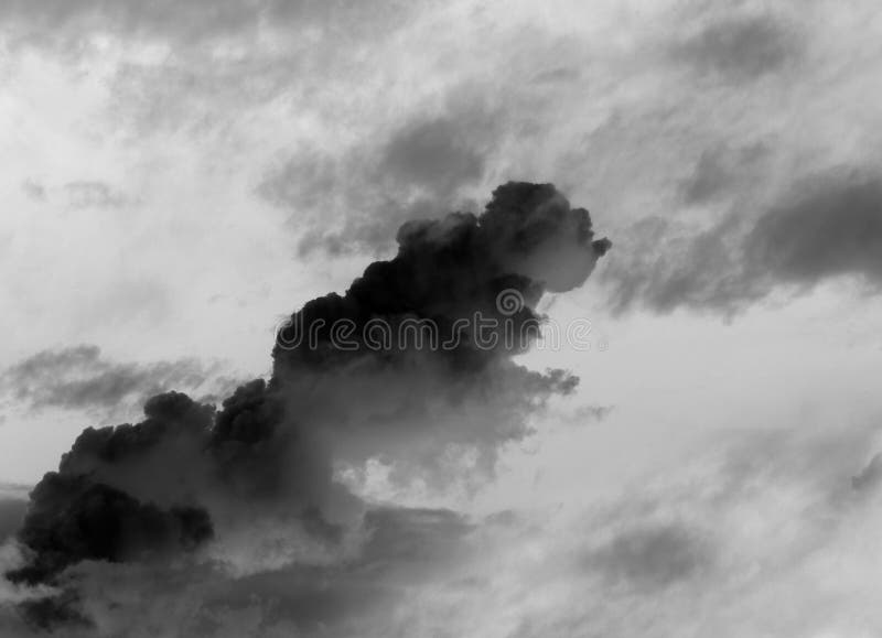 Dense Black Smoke Billowing into the Sky Stock Image - Image of terror ...