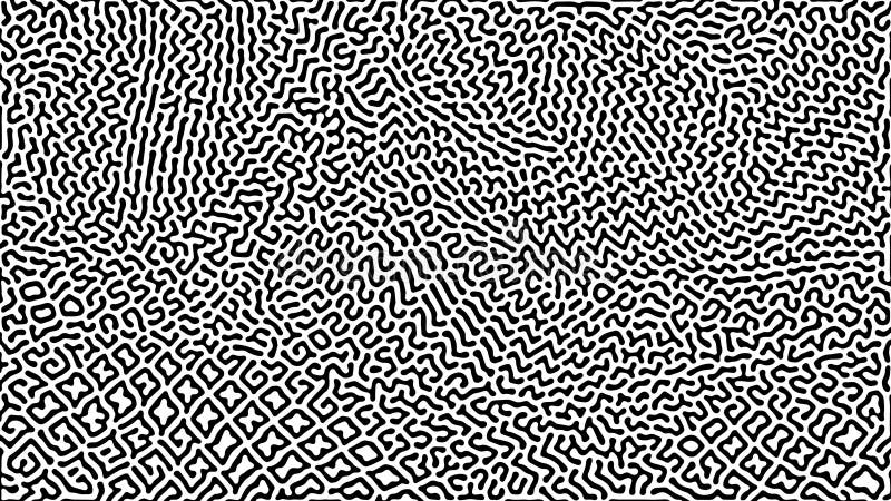 Dense Black and White Abstract Pattern with Small Lines Stock Image ...