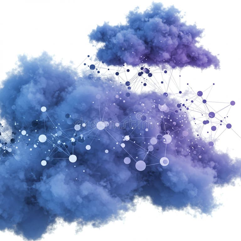 Dense, Blue-purple Clouds Overlap, Creating a Nebulous Effect ...