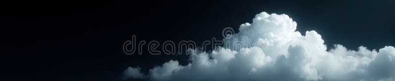 Dense Bright White Cloud Against a Stark Black Void Purity Simple Stock Illustration ...