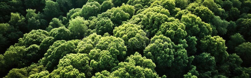 Dense Canopy of Trees in a Forest Stock Illustration - Illustration of ...