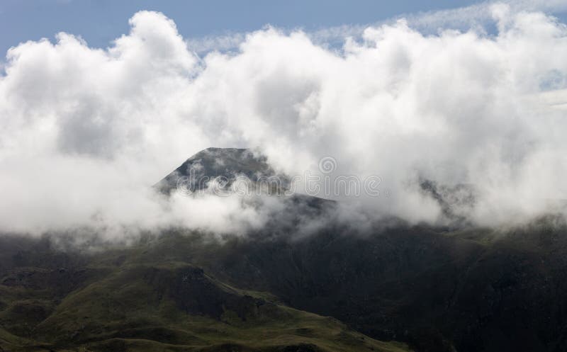 Cloud Formations Surround Mountain Top Stock Image - Image of fantastic ...