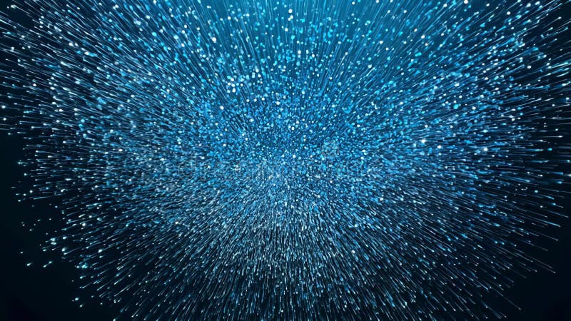 Dense Cloud of Shimmering Blue Particles Creating an Ethereal Effect in ...