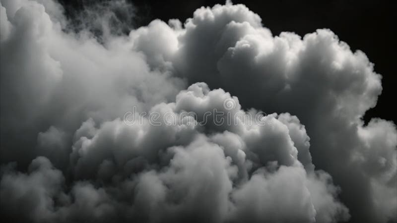 Dense Clouds Against Black Sky Stock Footage - Video of nimbus, clouds ...